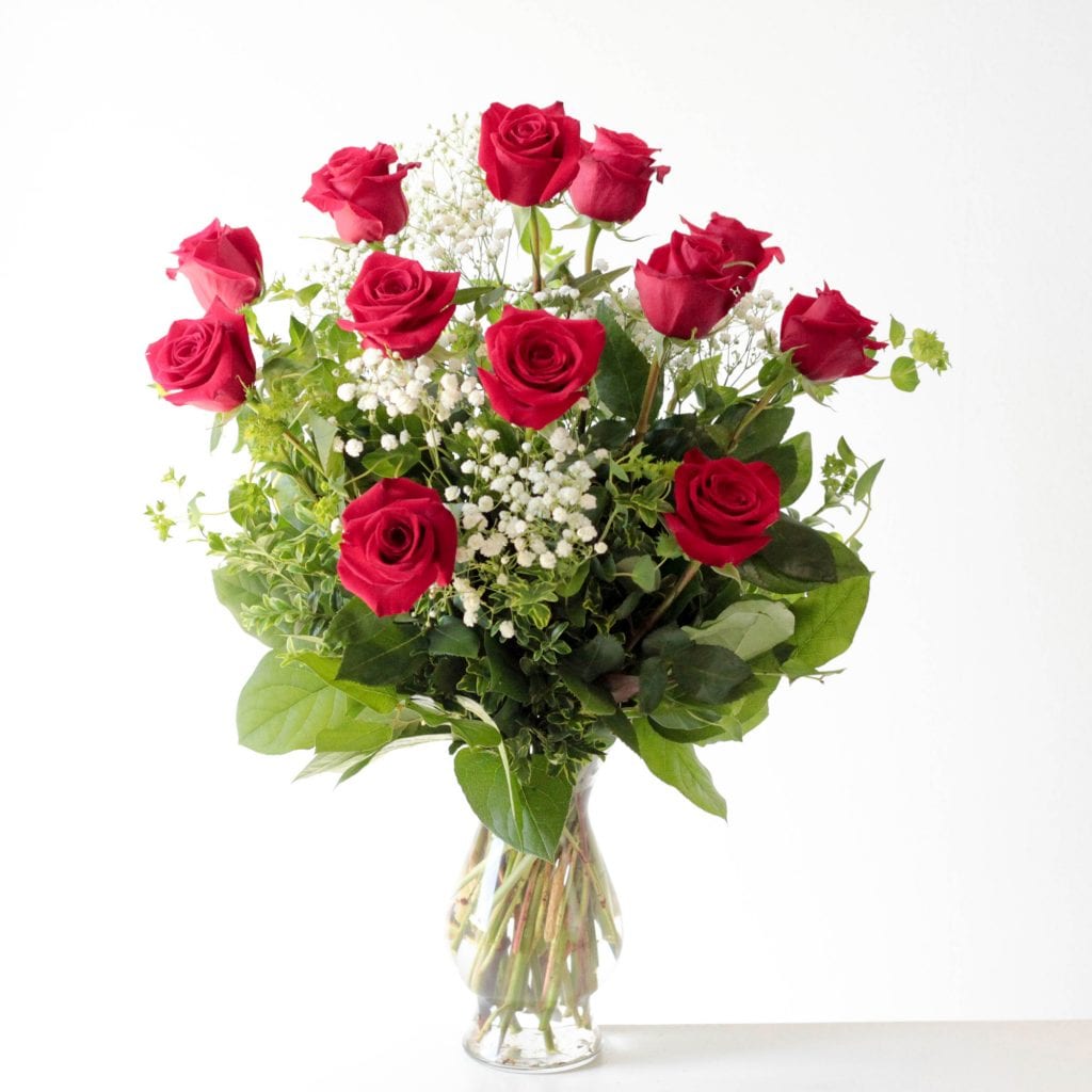 Classic Dozen Roses Floral Arrangement in Austin, TX | Ben White Florist